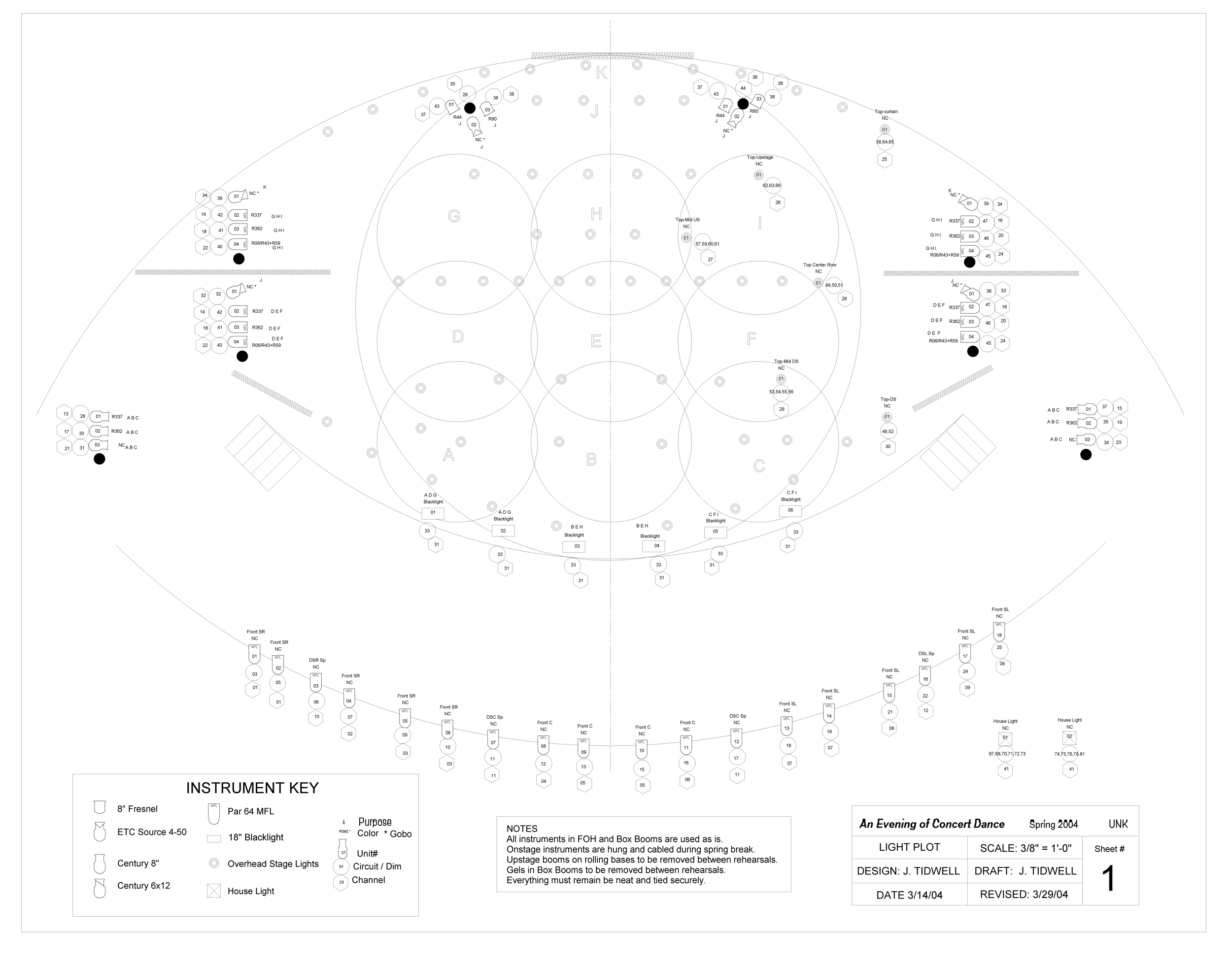 Dance Concert Light Plot